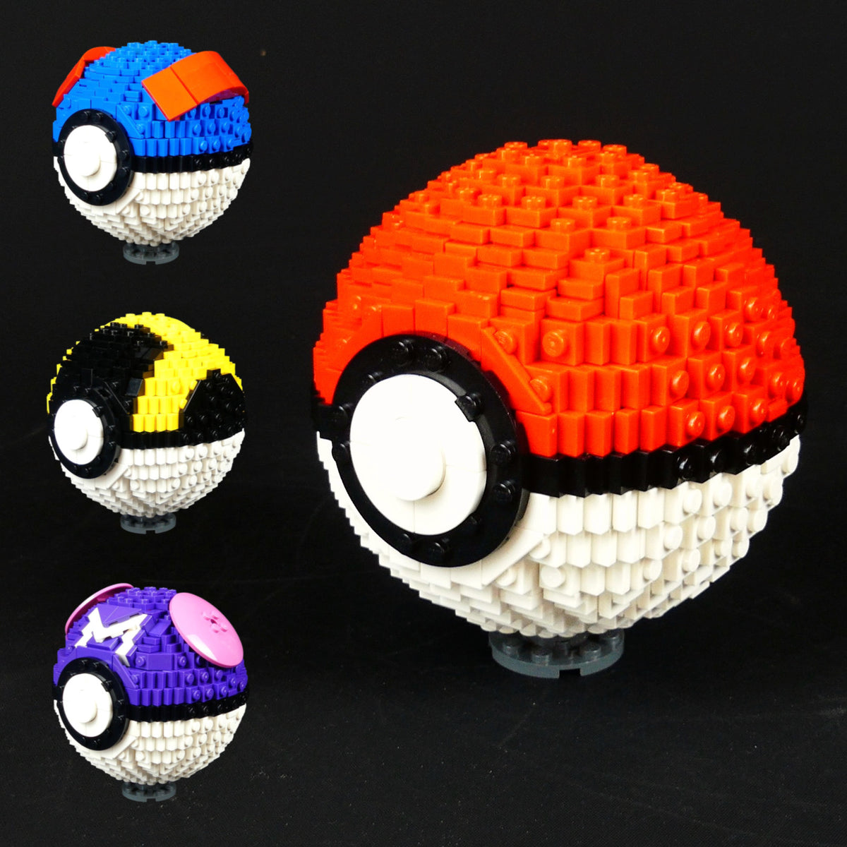Poké Ball, Great Ball, Ultra Ball & Master Ball — BrickVault